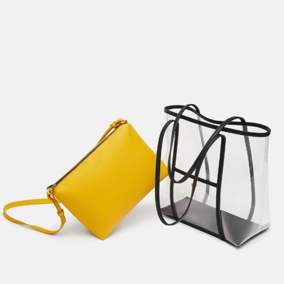 Zara | Bags | Zara Vinyl Shopper Will Interior Bag Nwt | Poshmark